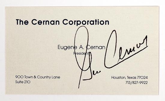 Apollo 17, 1972, Gene Cernan Autograph
