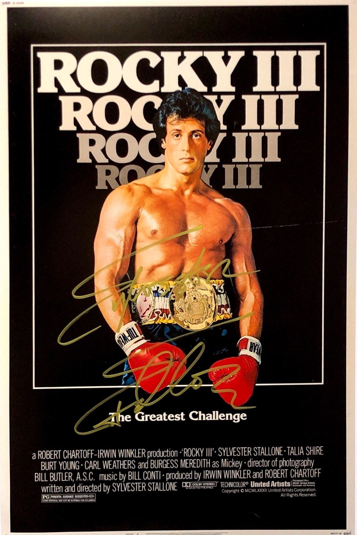 Sylvester Stallone Autograph Signed Rocky Poster