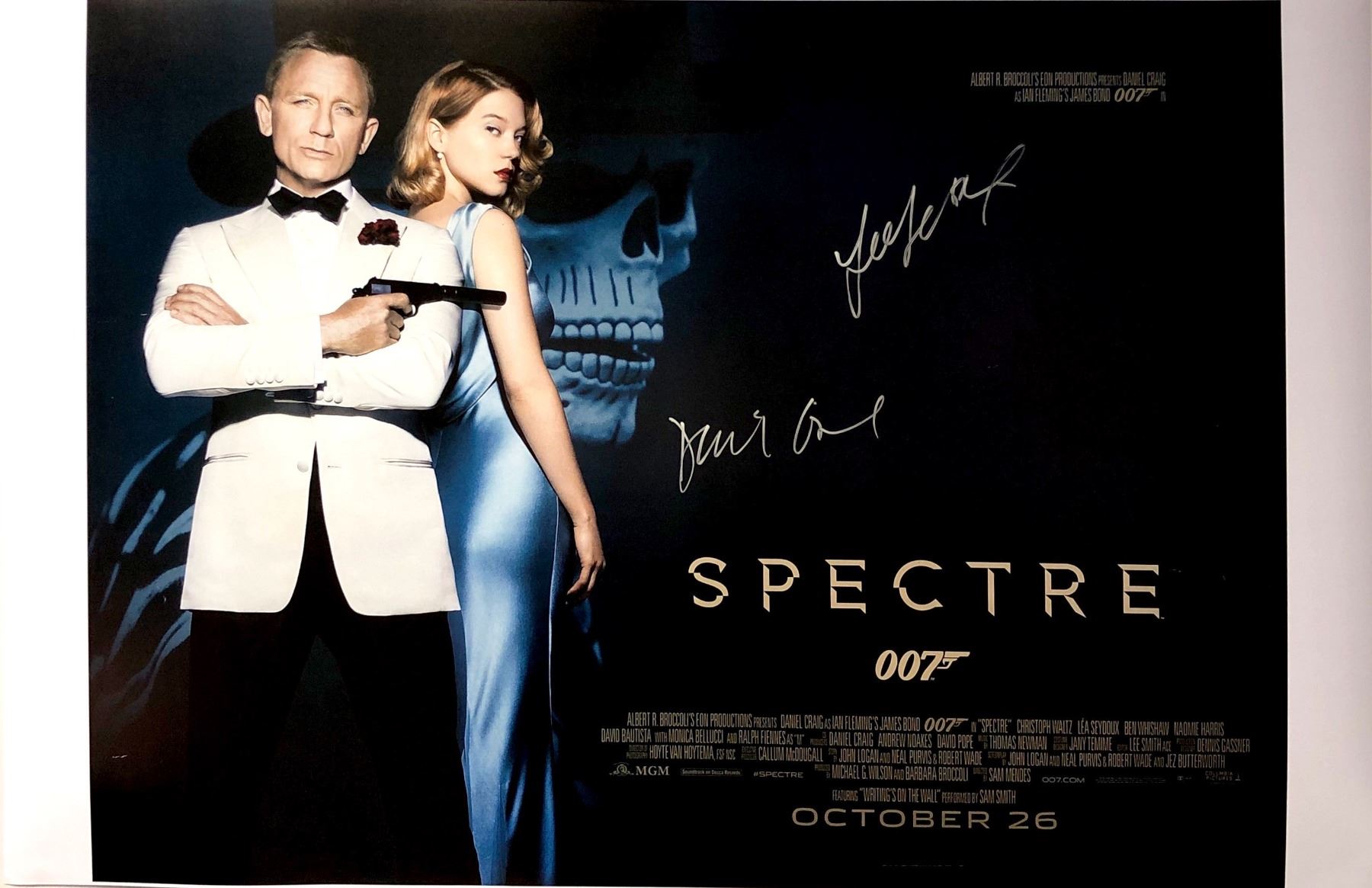 Daniel Craig Autograph Signed James Bond 007 Spector Poster