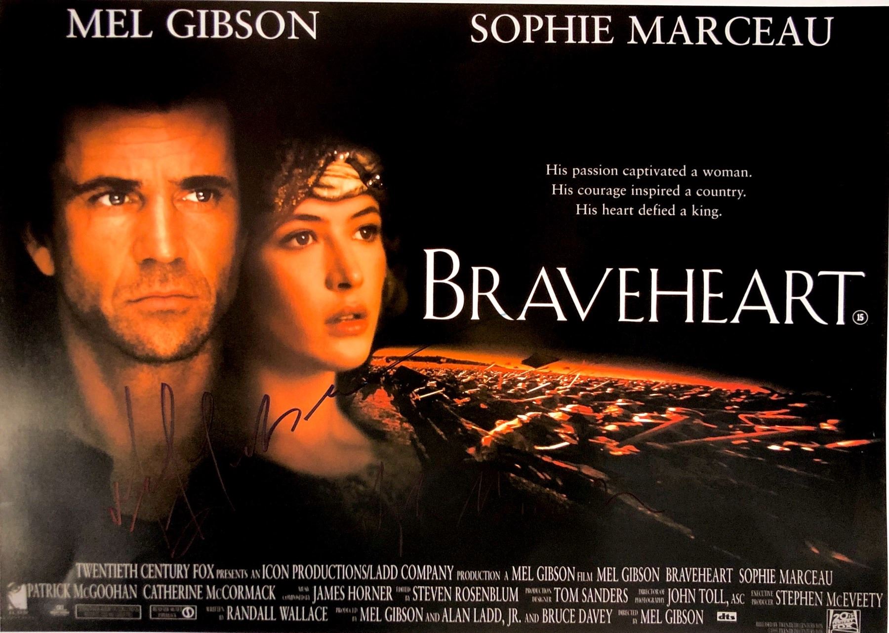 Autograph Signed Braveheart Poster