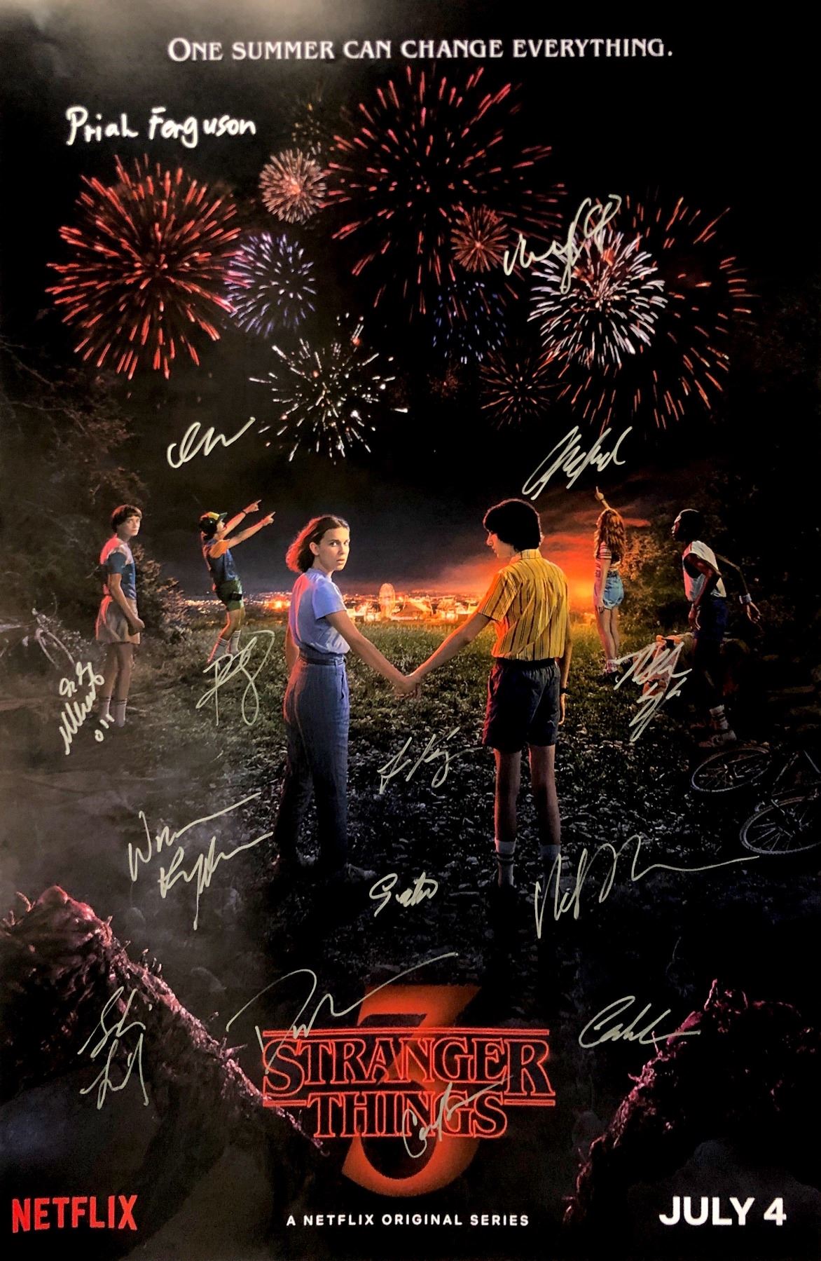 Autograph Signed Stranger Things 3 Poster