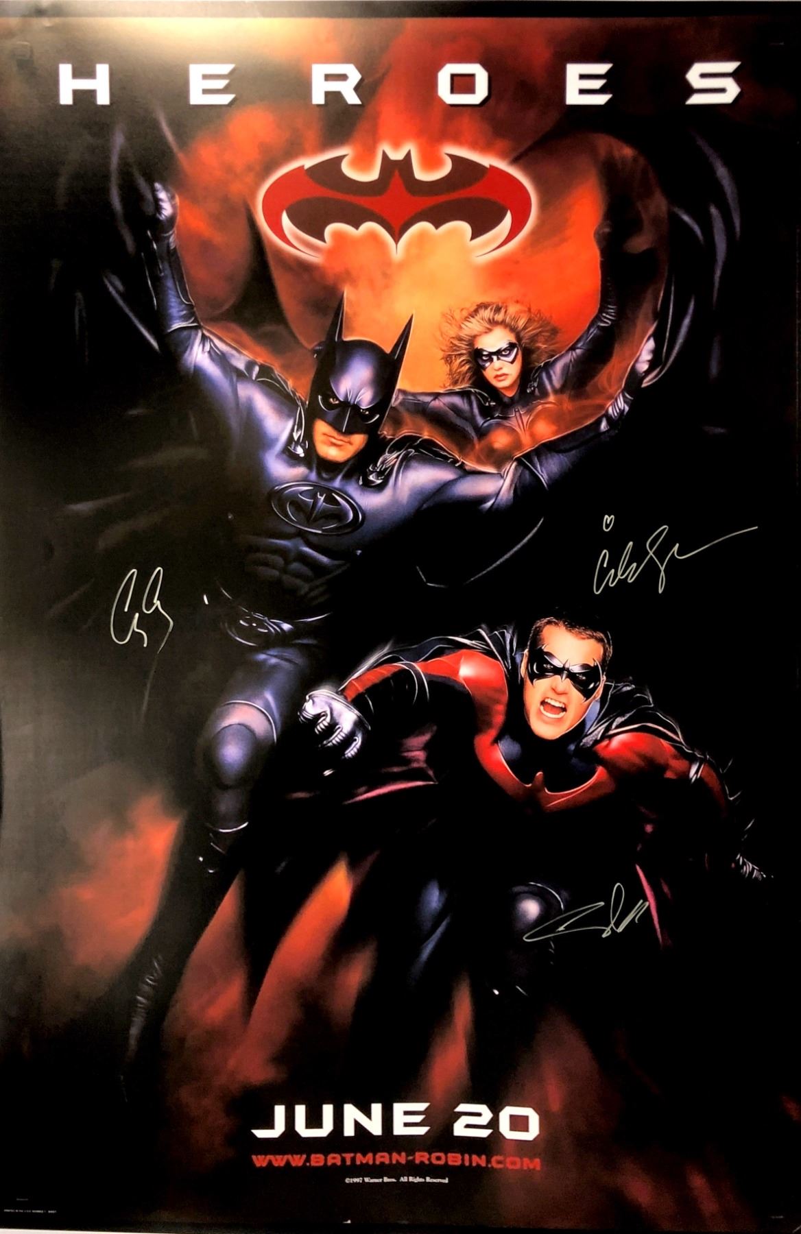 Autograph Signed Batman Robin Poster