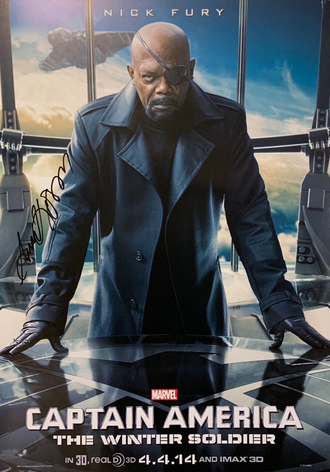 Samuel L Jackson Autograph Signed Avengers Poster