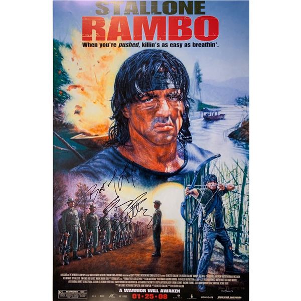 Autograph Signed Rambo Poster