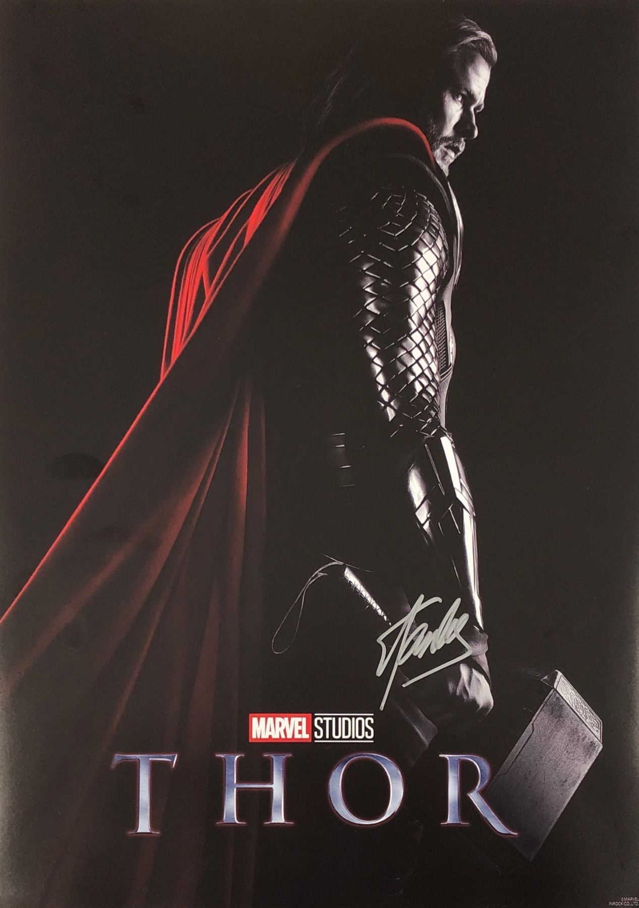 Marvel Thor Mini Poster Stan Lee Signed