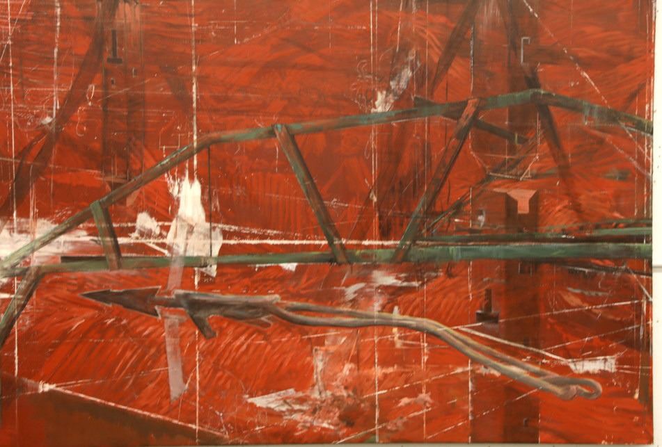 Eben Goff (b. 1977) Butte Derrick Towers Painting