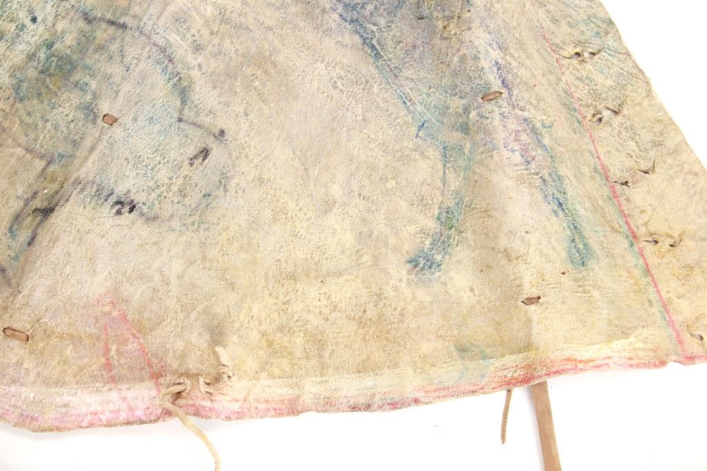 Sioux Pictorial Painted Hide Model Tipi c. 1900-