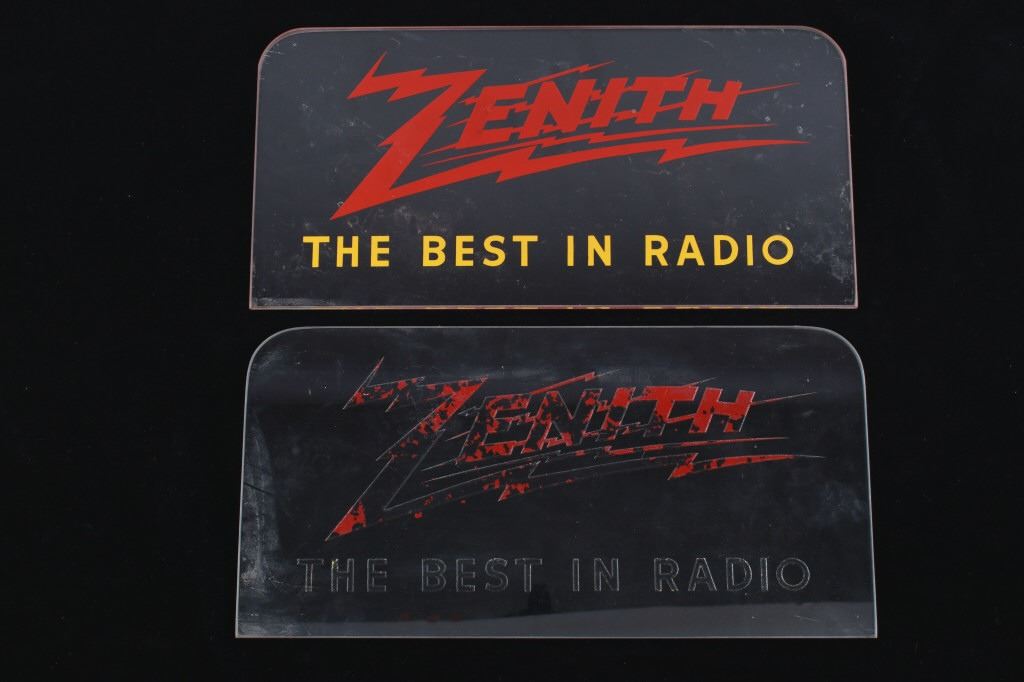 Reverse Painted Panel ZENITH THE BEST IN RADIO