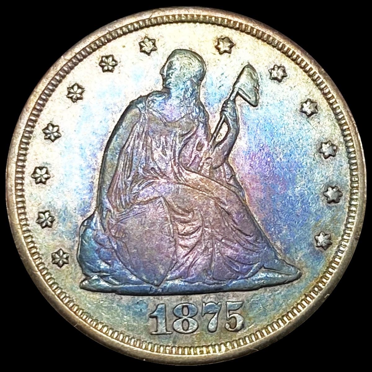 1875-CC Twenty Cent Piece NEARLY UNCIRCULATED