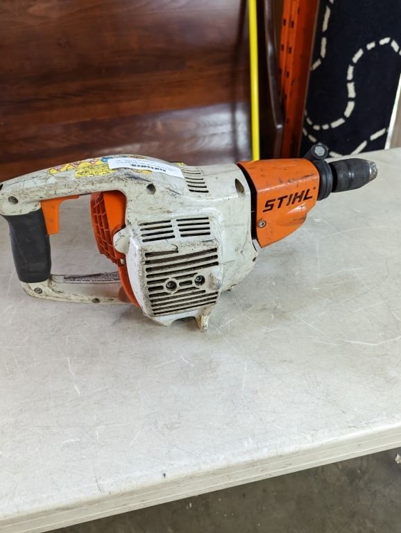 Stihl Bt45 Hand Drill With Powerful Gas Engine Tested Working