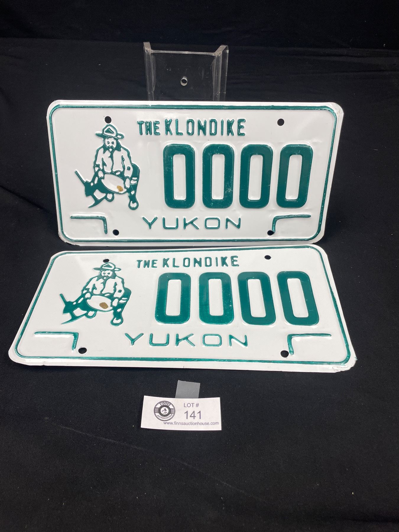 A Pair of 1980's Yukon Sample License Plates