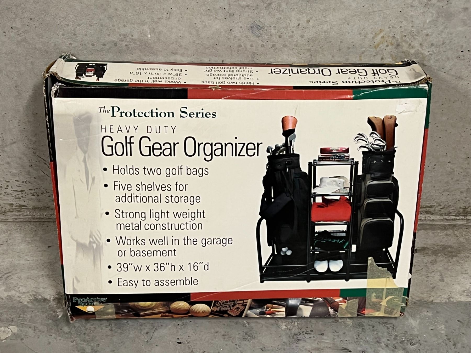 Heavy Duty Golf Organizer Rack - Looks new in box (see pics for details)