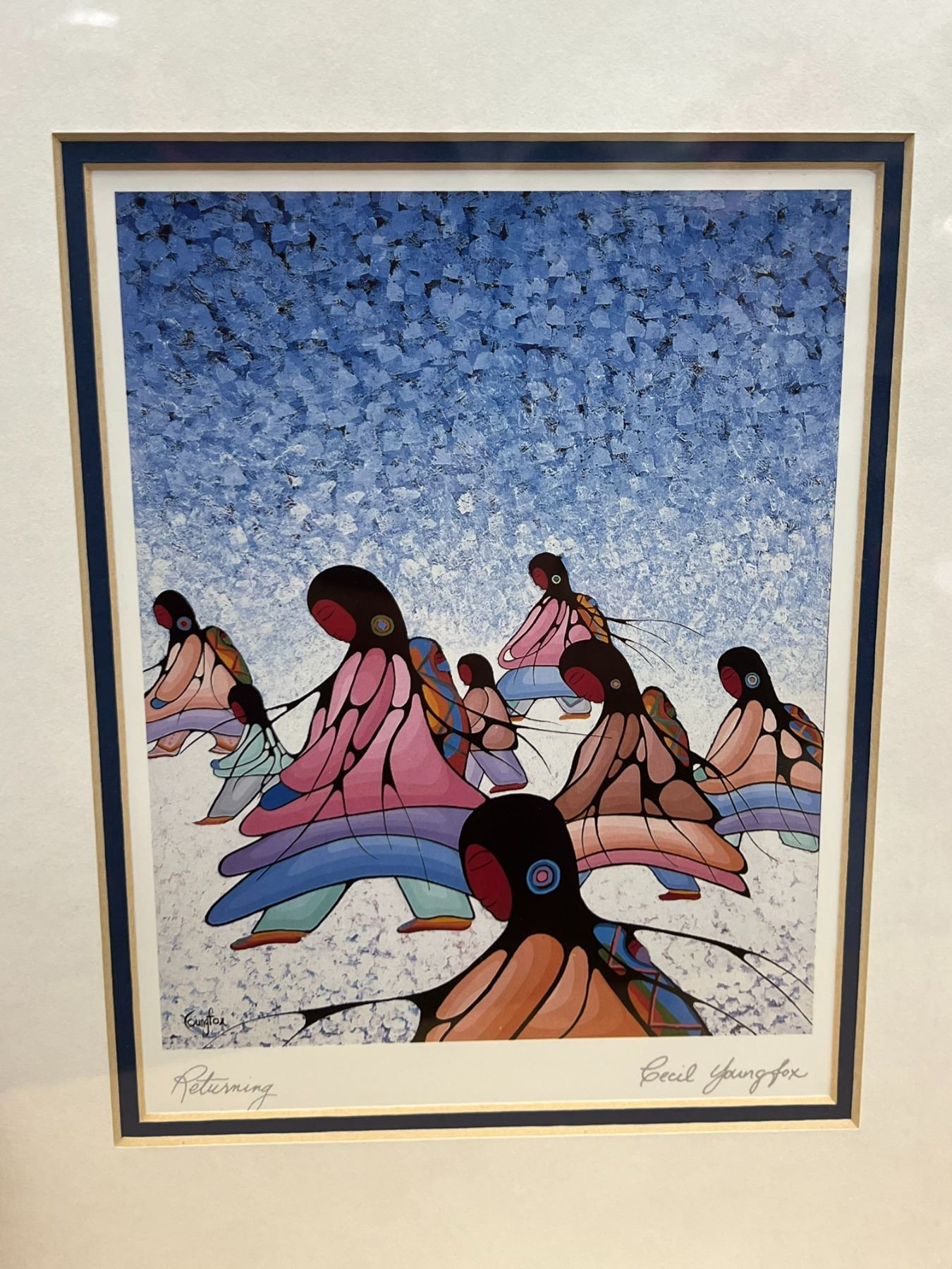 Framed Cecil Youngfox "Returning" Art Piece - See photos for details ...