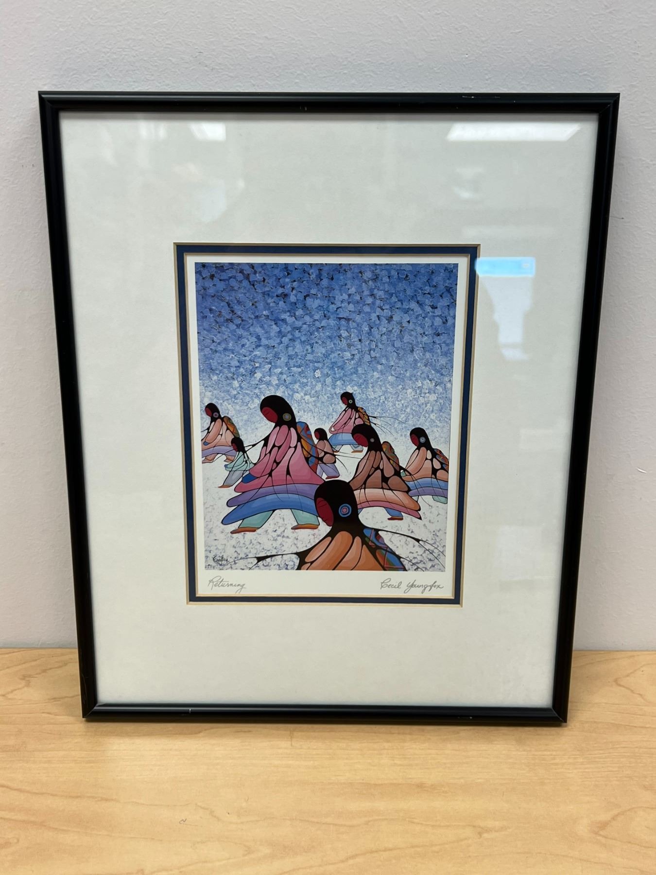 Framed Cecil Youngfox "Returning" Art Piece - See photos for details ...