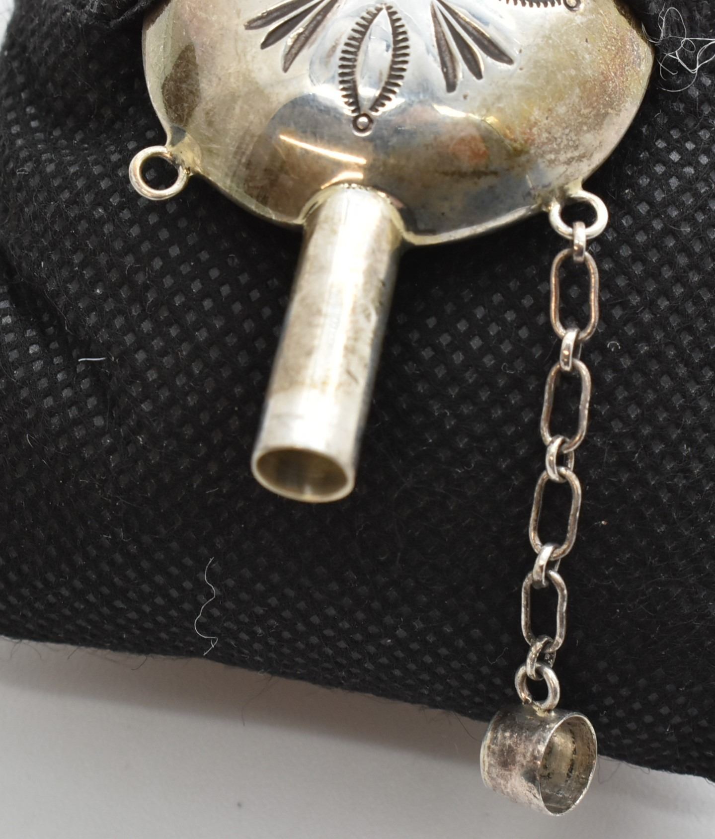 Navajo Sterling Silver Tobacco Flask