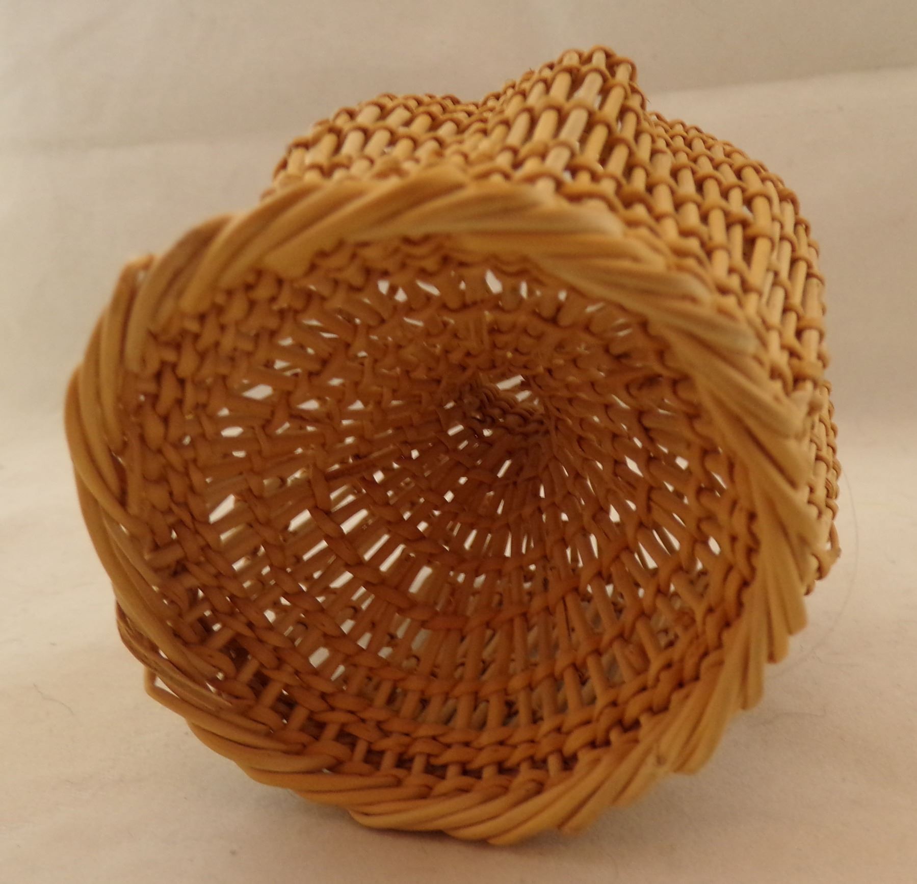 Native American Yurok Miniature Eel Fish Trap Basket