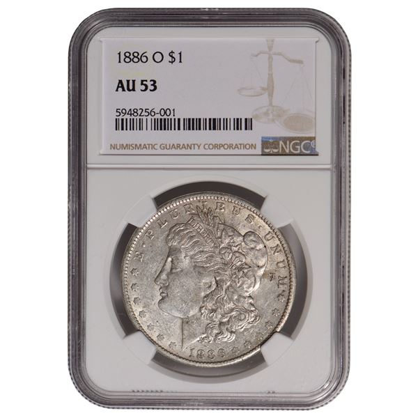 1886-O $1 Morgan Silver Dollar NGC AU53