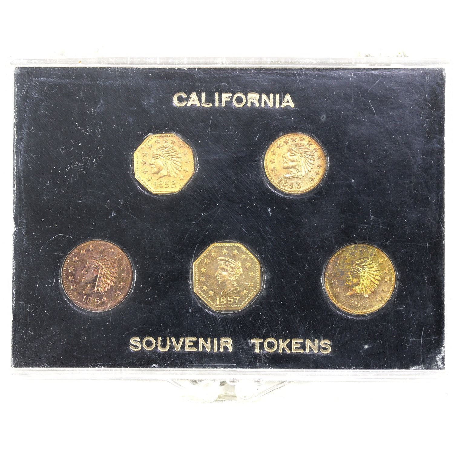 USA-California, 5-piece California Gold Souvenir Token Set