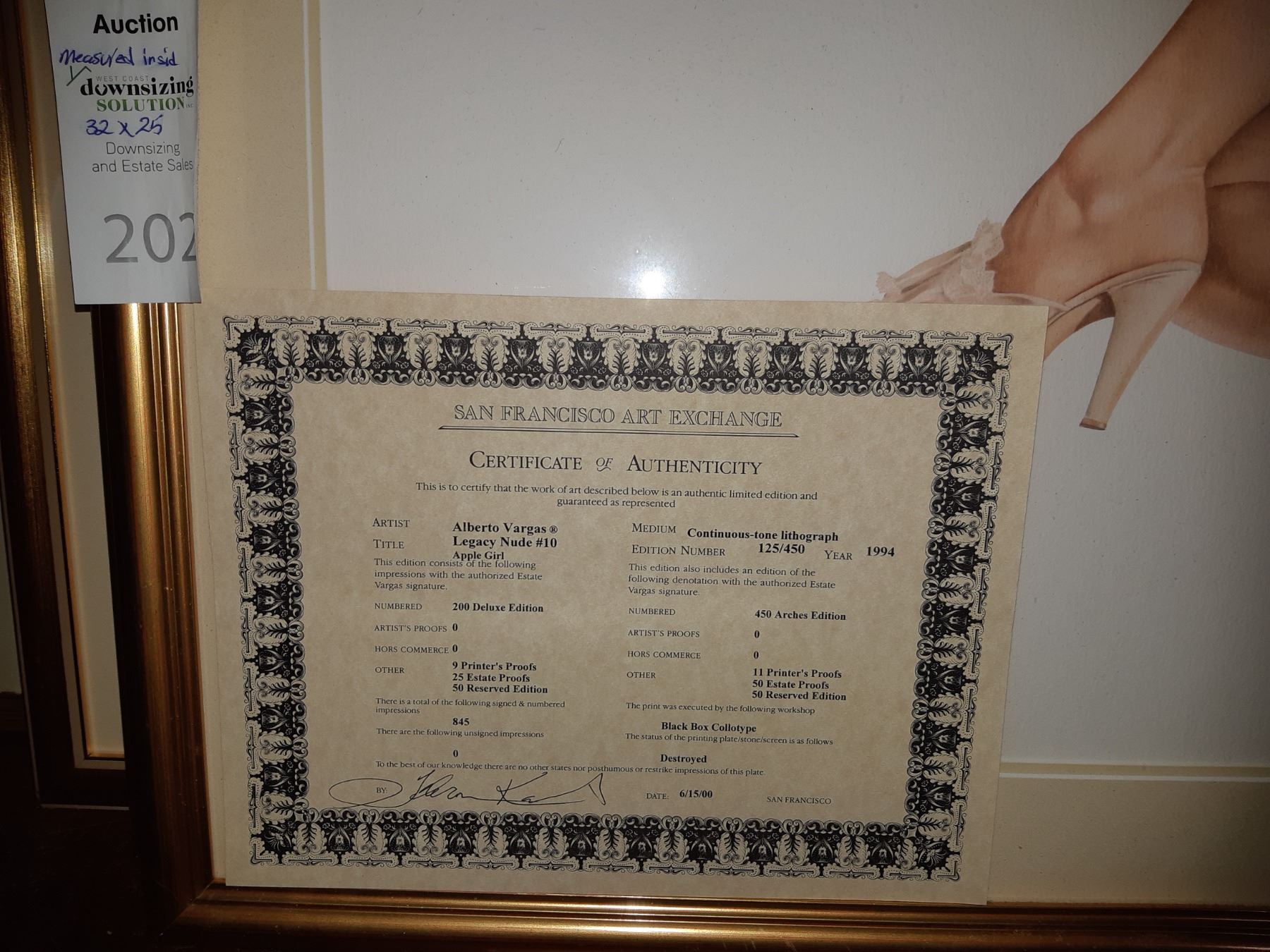 Limited Edition Lithographs Legacy Nudes Alberto Vargas Cat B