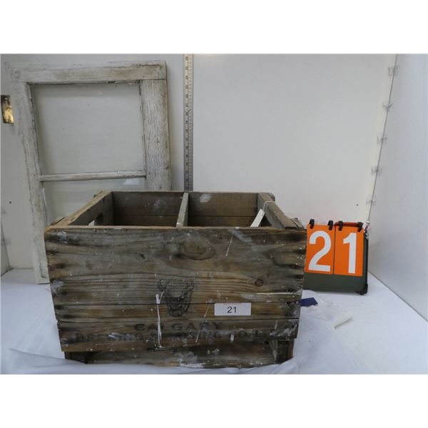 antique wooden crate & window