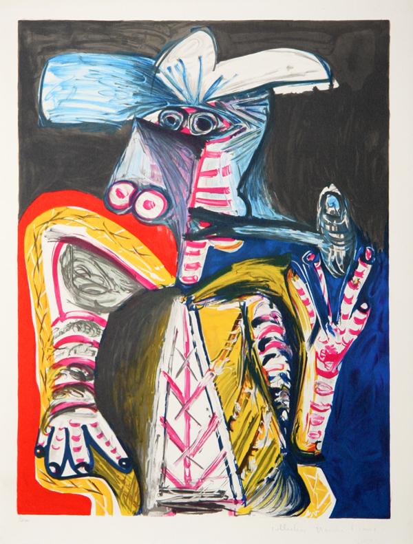Pablo Picasso Personnage A La Pipe Lithograph pablo-picasso-personnage-a-la-pipe-lithograph