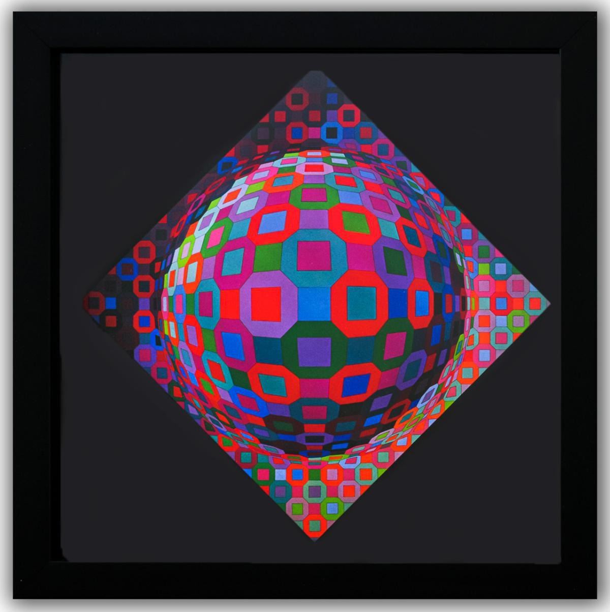 Victor Vasarely- Heliogravure Print "Planetary"