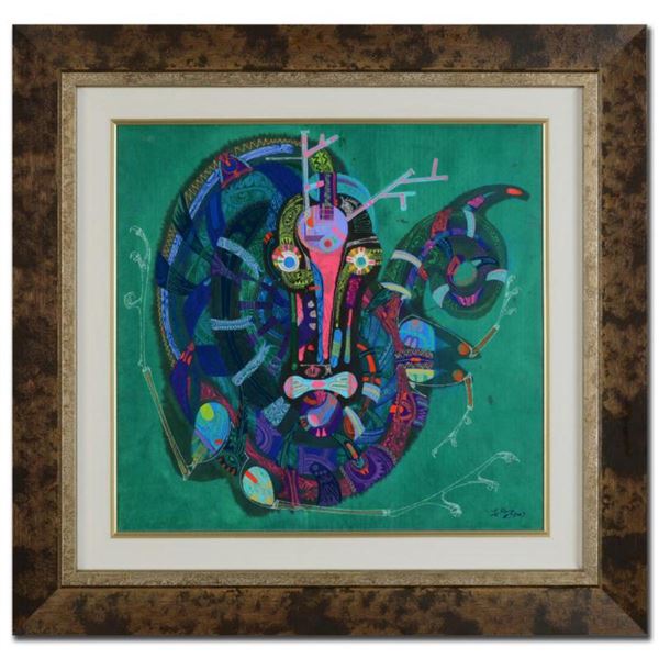 "Wood Dragon" Original Mixed Media Painting by Renowned Artist Lu Hong ...