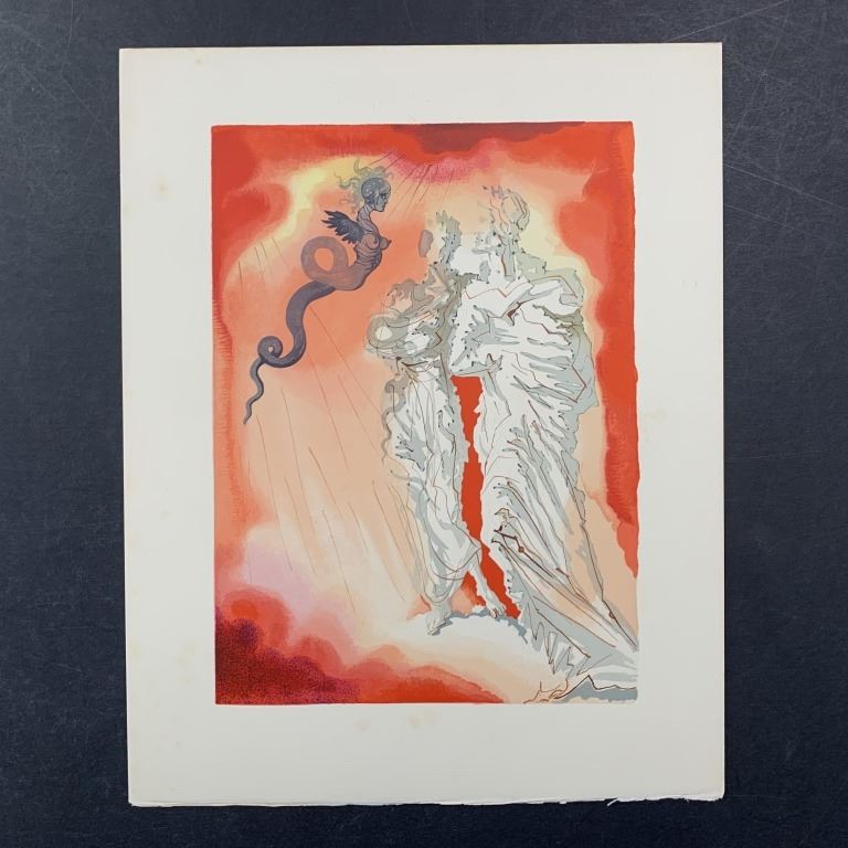 Salvador Dali's "Hell 21 - The Black Devil" Illustration from "La ...