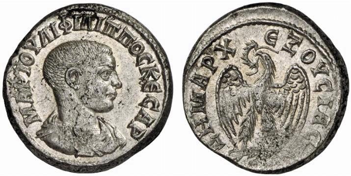 GREEK COINS UNDER ROMAN RULE, SYRIA, ANTIOCHIA on Orontes, Philippus II ...