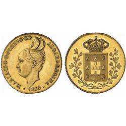 WORLD COINS. PORTUGAL. Maria II, 1834-1853. Peça “Degolada” (7500 Reis ...