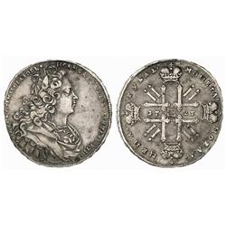 Russian Coins and Historical Medals. Peter II, 1727-1730. Rouble 1727 ...