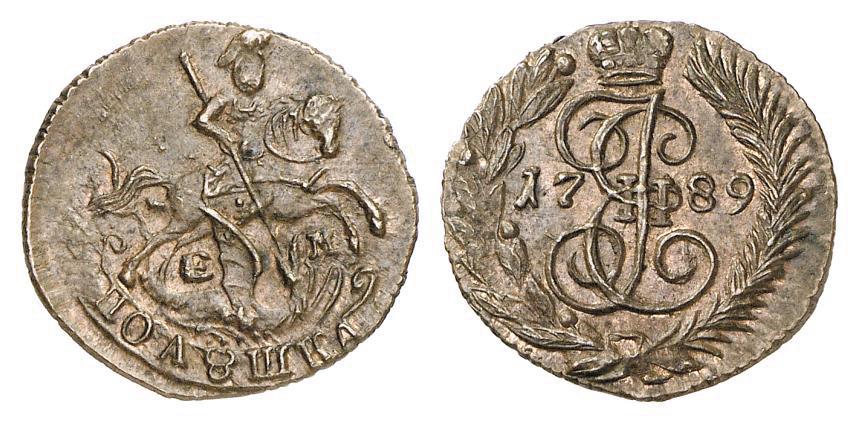 Russian Coins and Historical Medals. Catherine II, 1762-1796. Polushka ...