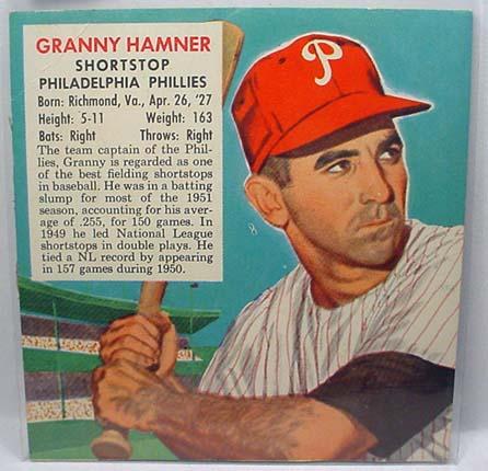 1953 GRANNY HAMNER REDMAN TOBACCO BASEBALL CARD