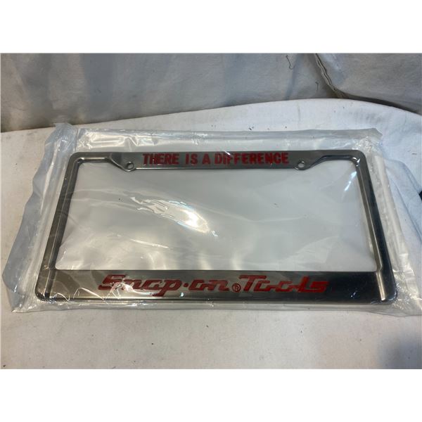 Snap on tools license plate surround