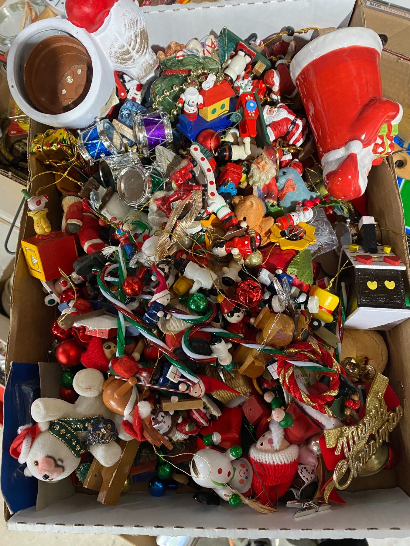 Assorted Christmas ornaments