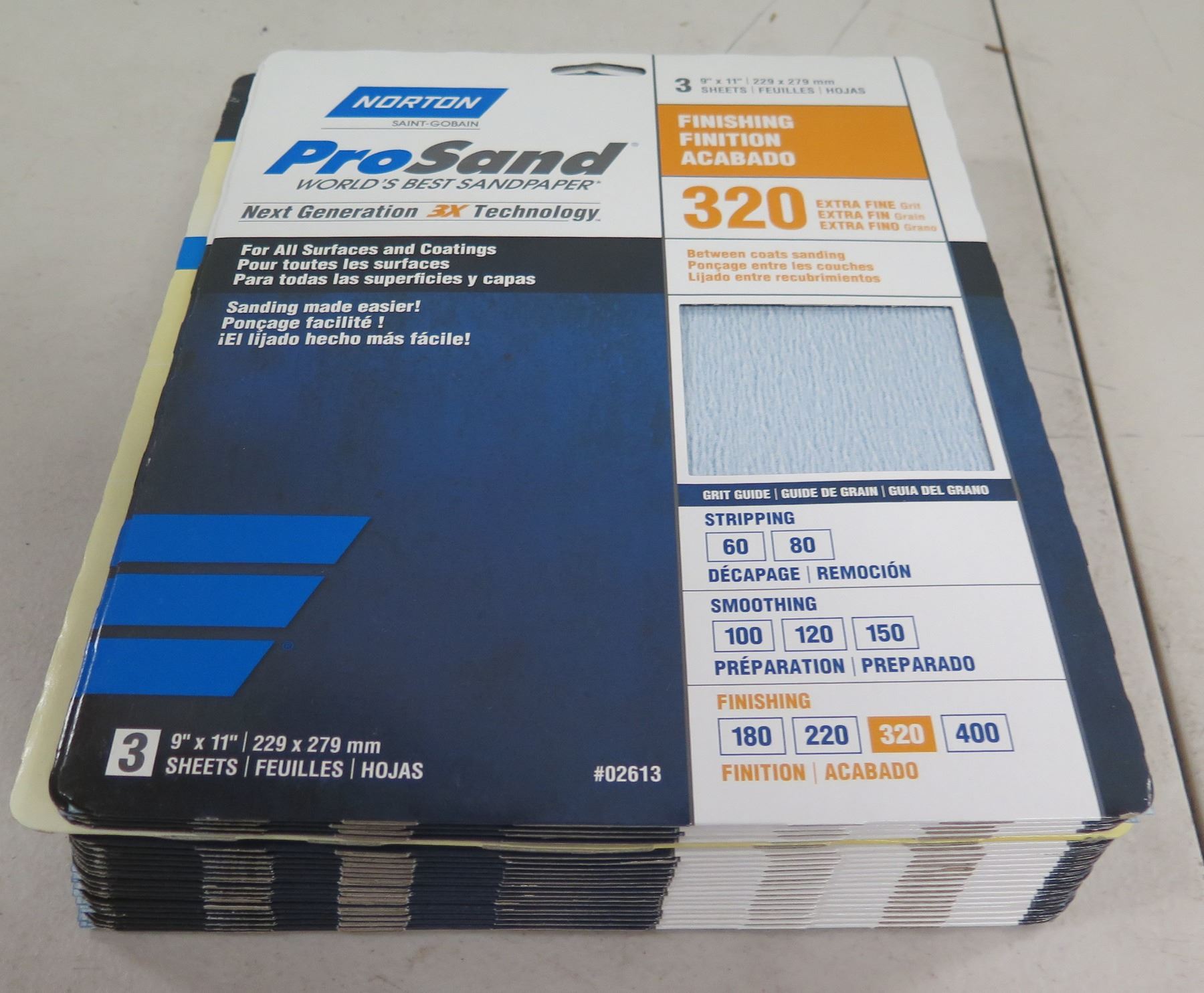Qty 23 Norton Pro Sand 320 Extra Fine Finishing Sandpaper Sheets New qty-23-norton-pro-sand-320-extra-fine-finishing-sandpaper-sheets-new