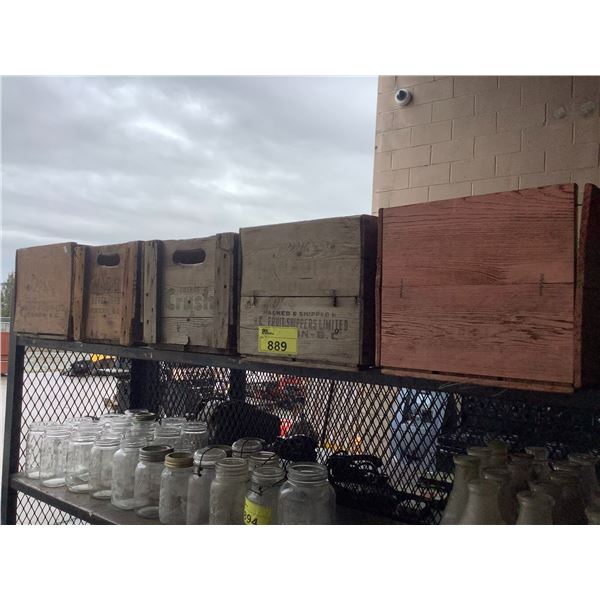 5 Assorted Vintage Fruit And Pop Crates Able Auctions