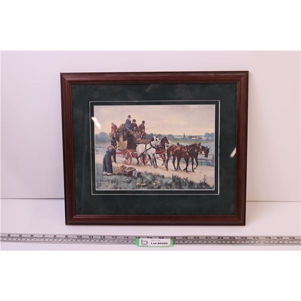 Framed Stagecoach Print Bodnarus Auctioneering