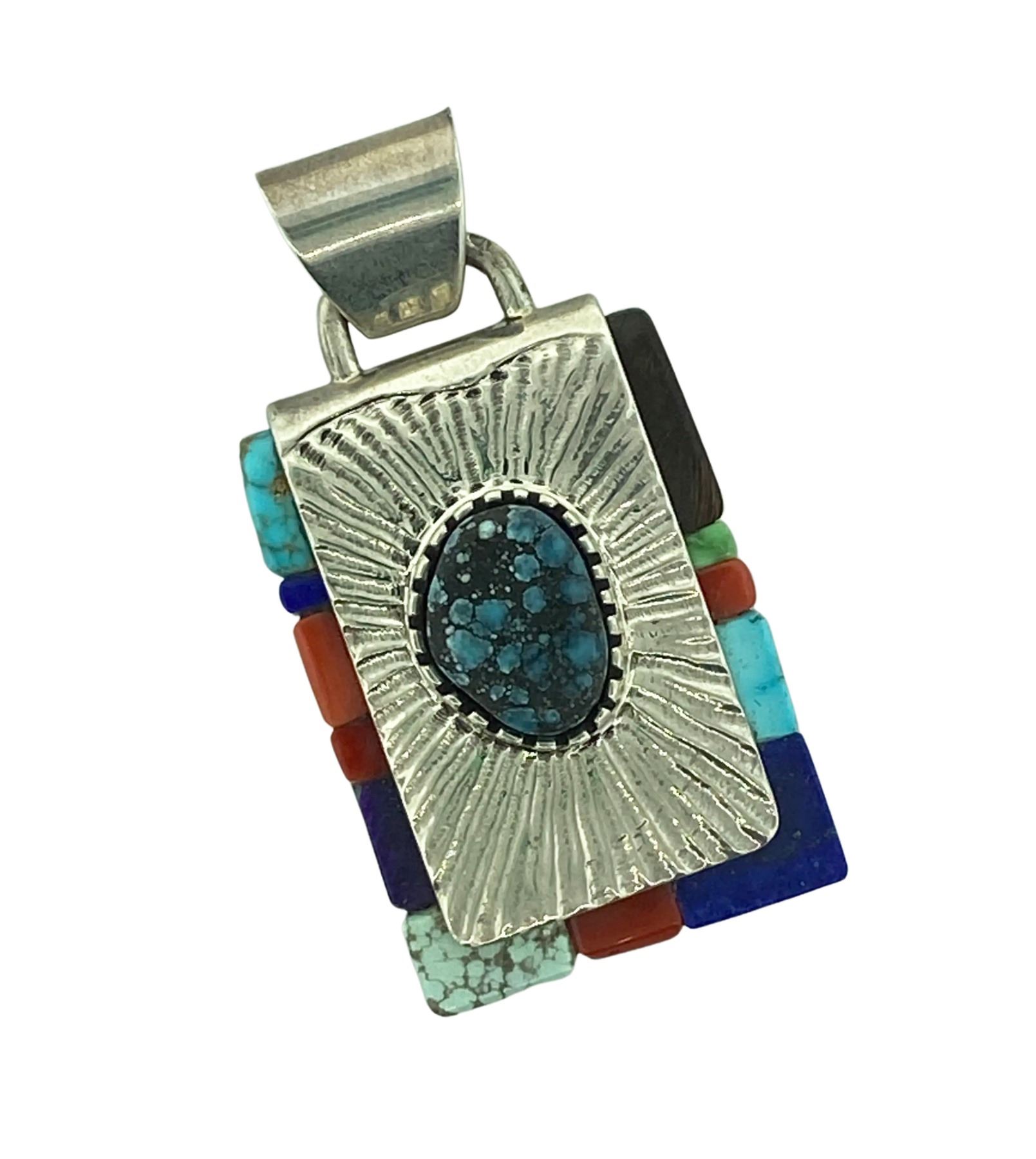 Alvin Yellowhorse (Navajo), Raised Inlay Pendant