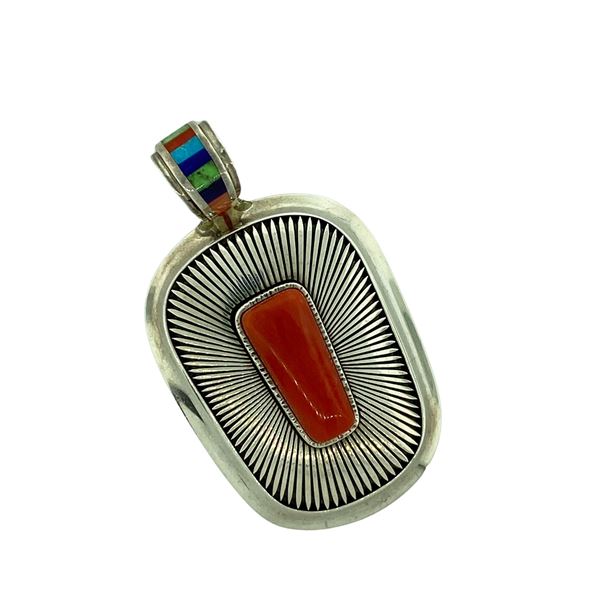 Marco Begay (Navajo), Silver Cutout Design Pendant