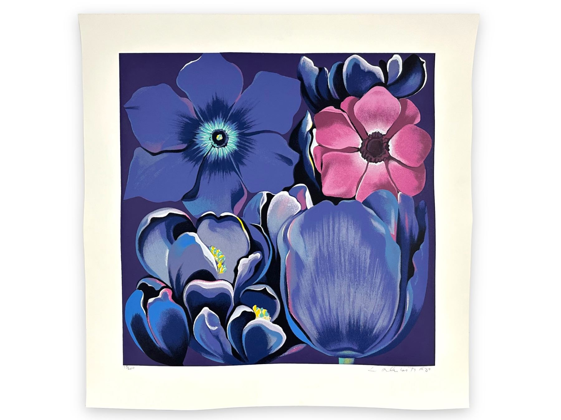 Lowell Nesbitt Screenprint "Violet Monochrome"