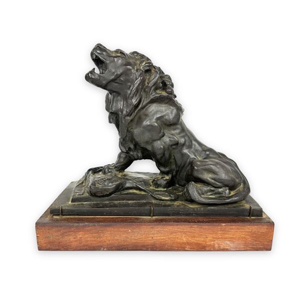 After August Rodin Bronze "The Weeping Lion"