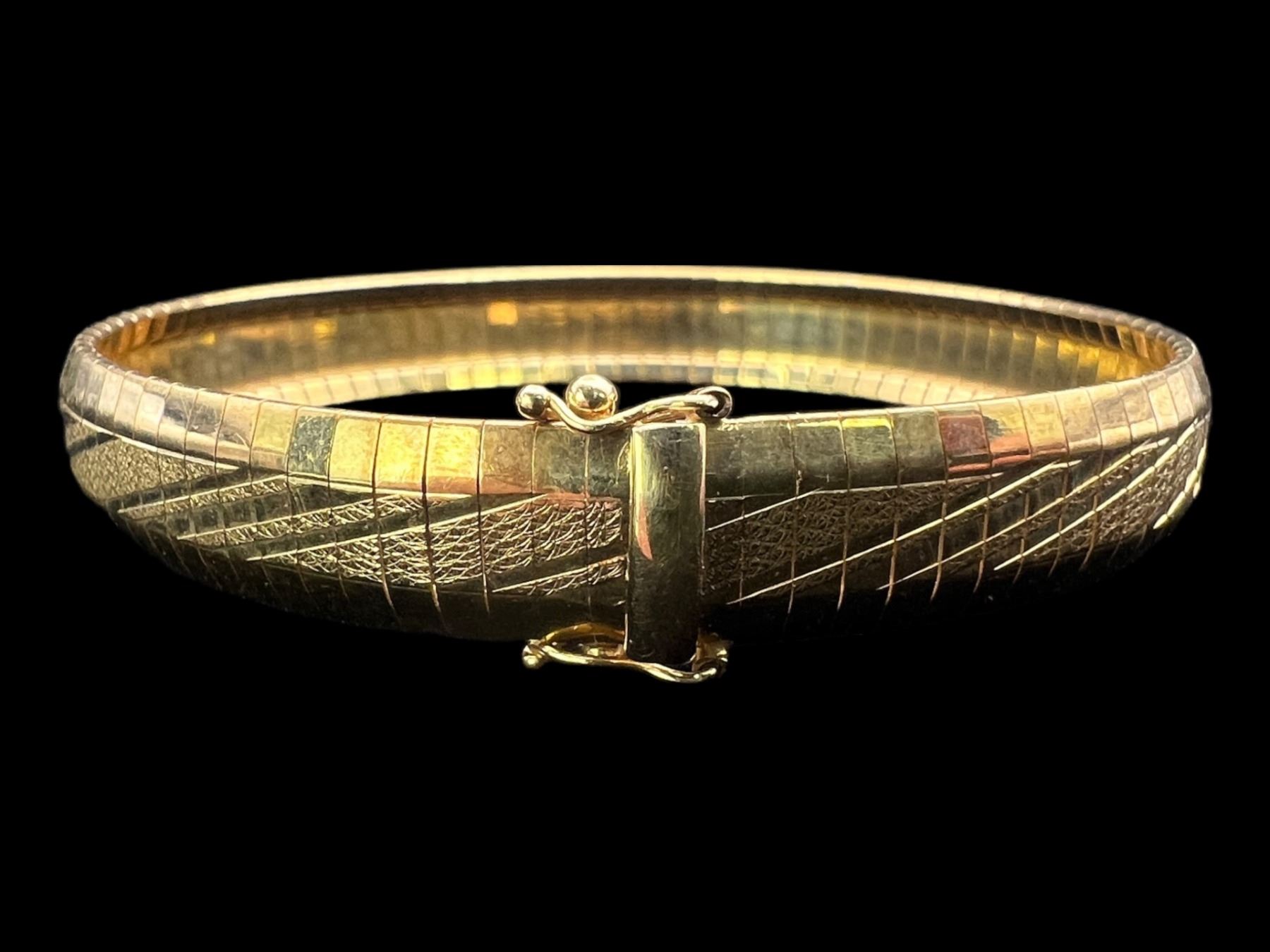 Aurafin 14K Gold Band Bracelet