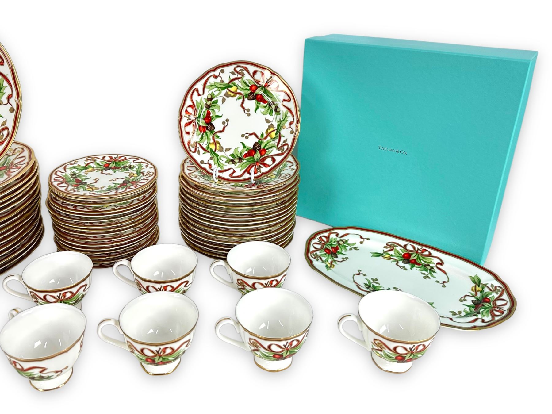 87pc Tiffany & Co Holiday China Set