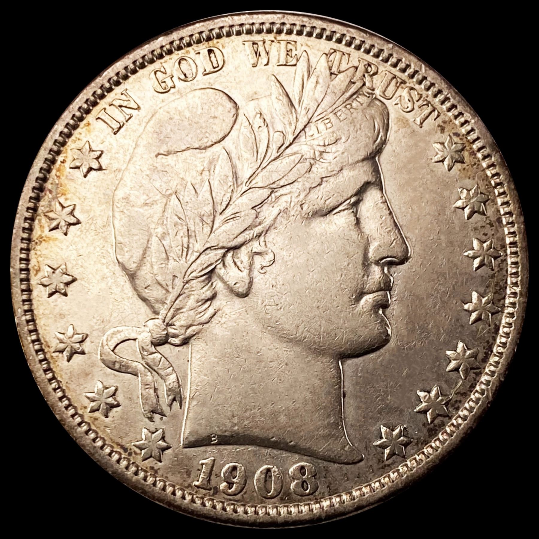 1908-O Barber Half Dollar NEARLY UNCIRCULATED