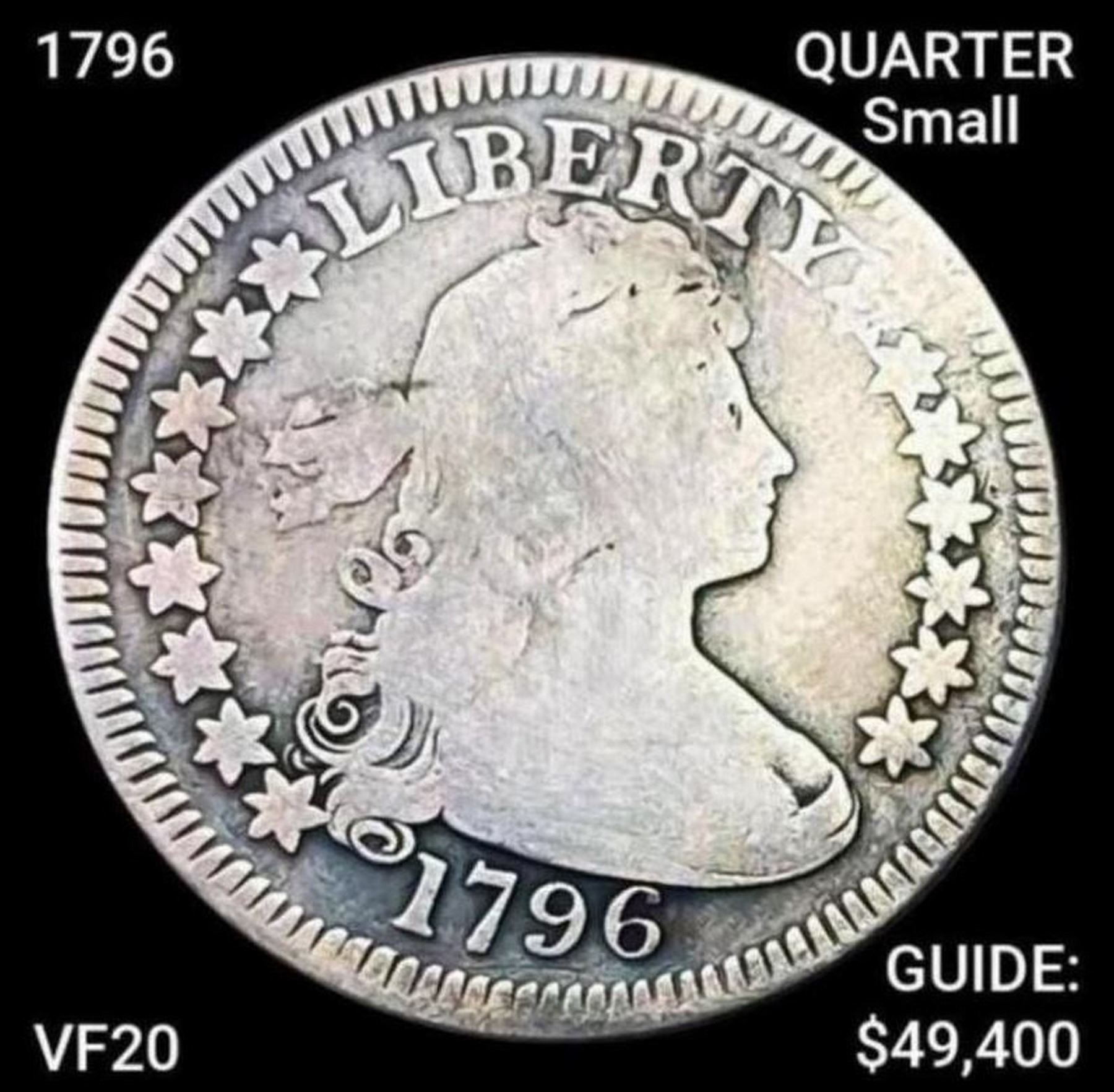 1796 Draped Bust Quarter LIGHTLY CIRC
