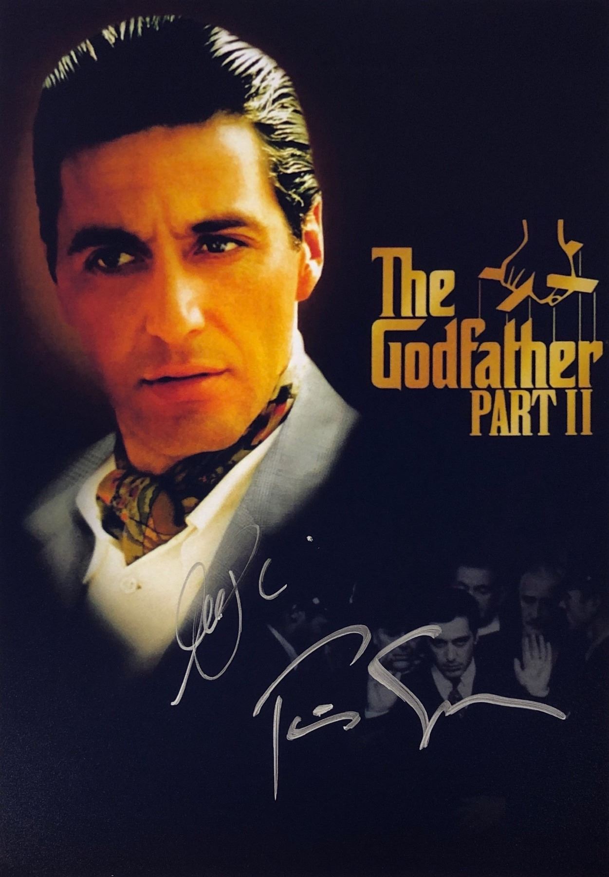 Godfather Photo Francis Ford Coppola Al Pacino Autographed Signed