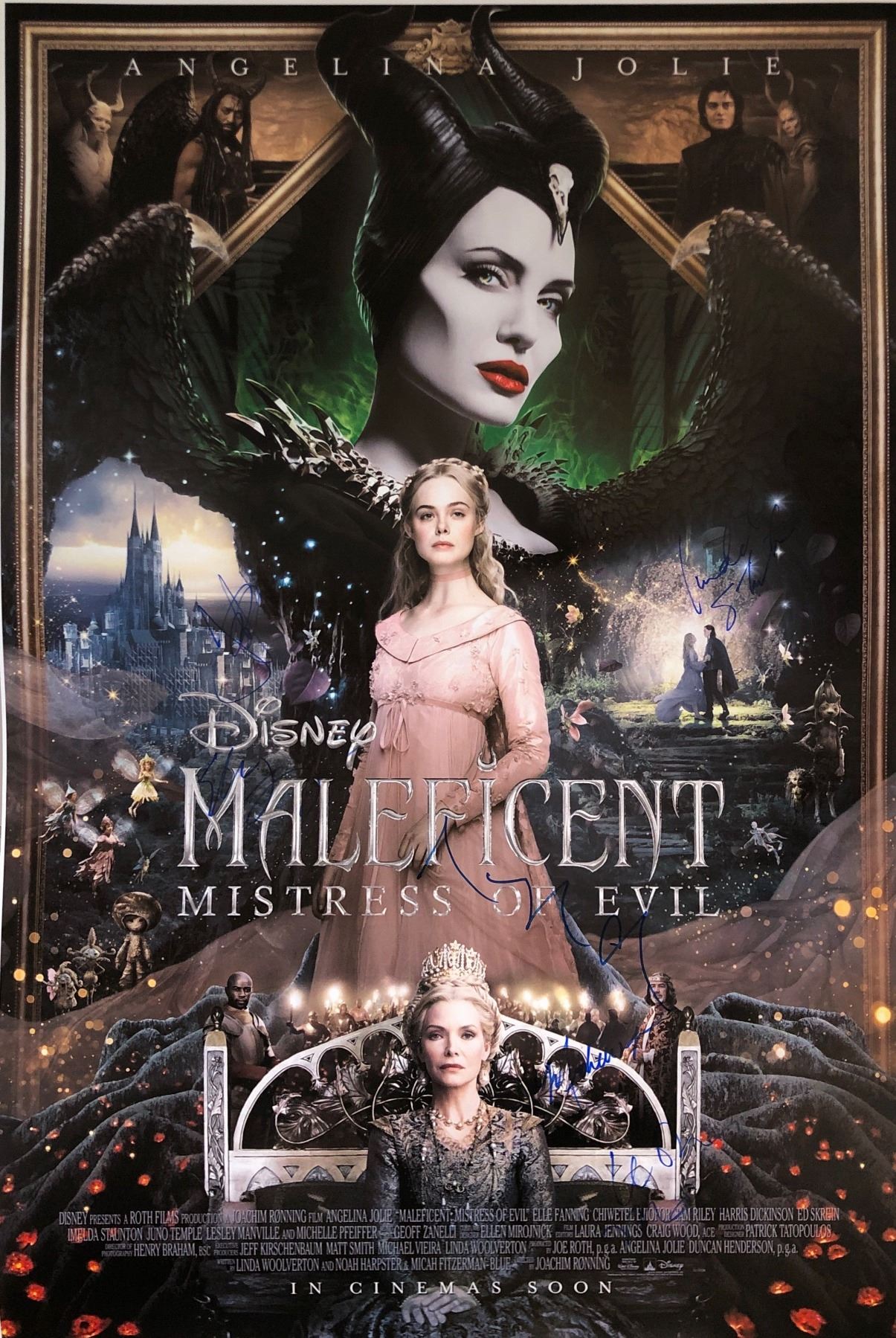 Angelina Jolie Autograph Signed Maleficent 2 Poster