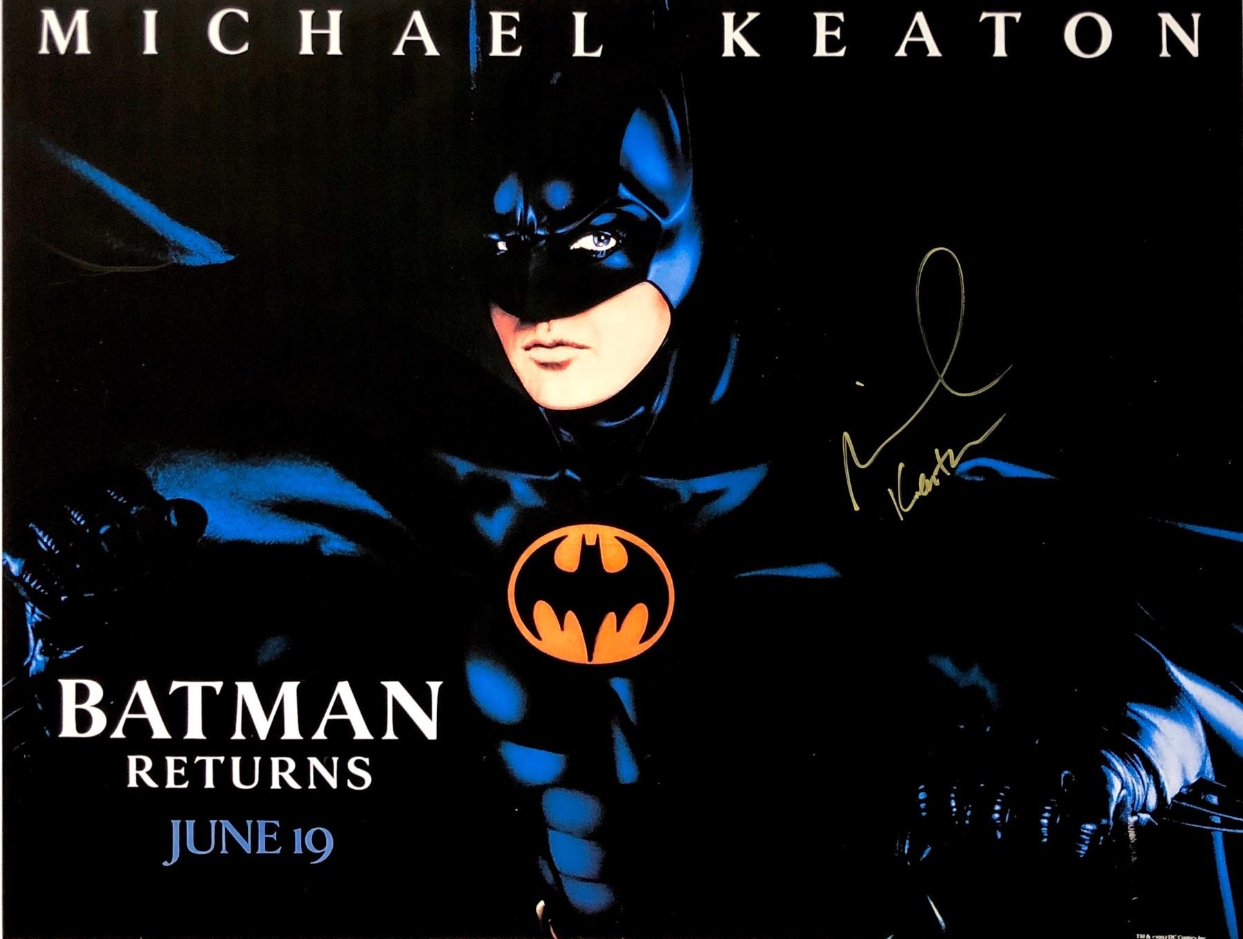 Autograph Signed Batman Poster