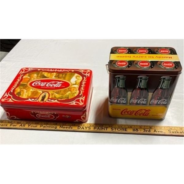 TWO Coca Cola Tins